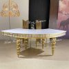 Serpentine Table Wedding Gold Color - For Sale