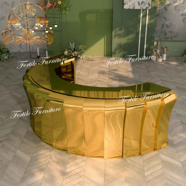 Bar Height Counter Table Semi Circle Design - For Sale