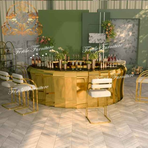 Bar Height Counter Table Semi Circle Design - For Sale