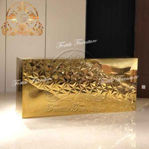 Bar Counter Cabinet Gold Stainless Steel - For Sale