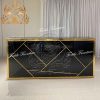Modern Bar Counter Design Gold Match Black - For Sale